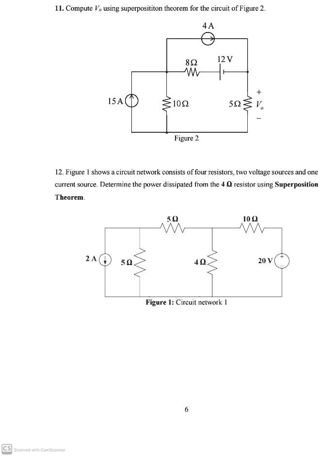 VIDEO solution: Compute Vo using superposition theorem for the circuit of Figure 2. 4A 89 Î© 12V ...