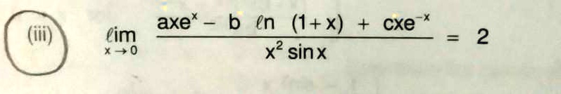 find the values of a b c axe cim b cn ix cxe x sinx 2 95242