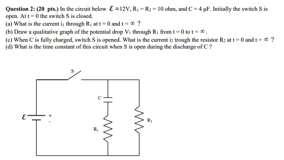 Solved Question 2 20 Pts In The Circuit Below € 12v Ru Rz 10