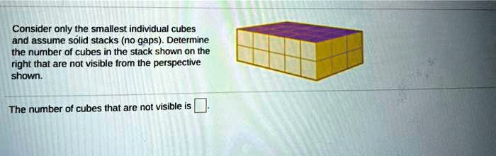 Consider only the smallest individual cubes and assume solid...