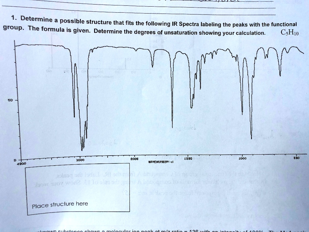 SOLVED: Determine a possible structure that fits the following IR ...