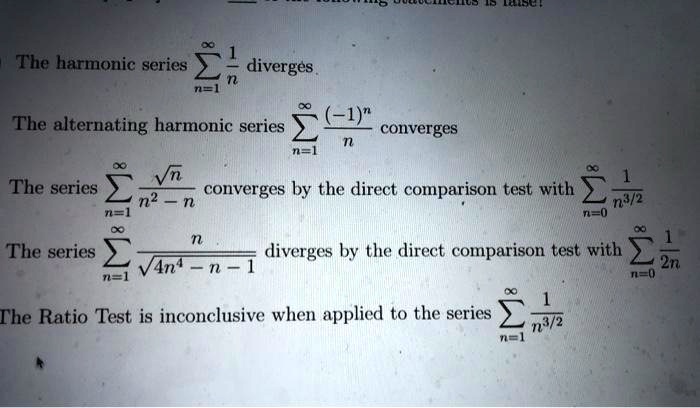 SOLVED: The harmonic series diverges The alternating harmonic series ... SOLVED: The harmonic series diverges The alternating harmonic series ...