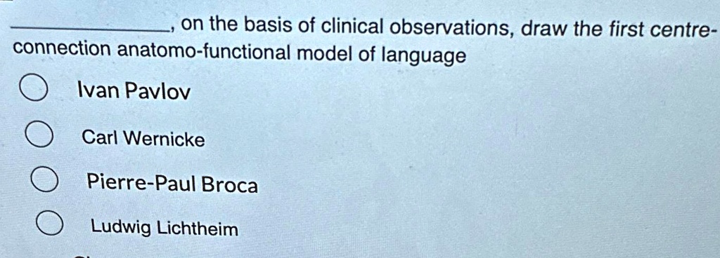 on the basis of clinical observations, draw the first centre-connection ...