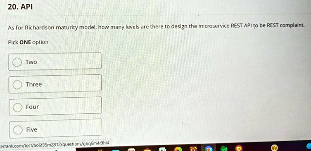 SOLVED: API As for Richardson maturity model, how many levels are there ...