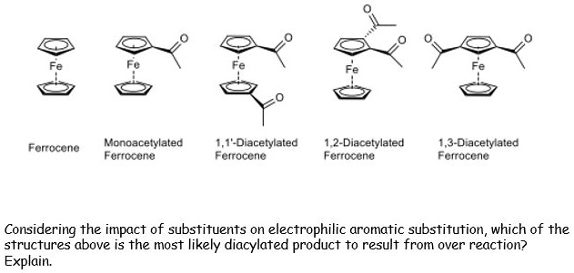 0 0 Fe Fe Fe 0 Fe 0 Fe Ferrocene Monoacetylated Ferrocene 1,1 ...