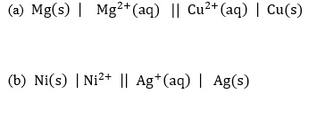 SOLVED: 2. Assuming the schematics below represent galvanic cells as ...