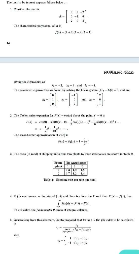 SOLVED: Please assist with the LaTeX code that produces the attached ...
