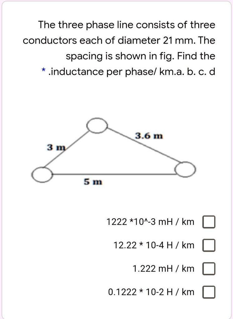 SOLVED: I need the answer quickly. The three-phase line consists of ...