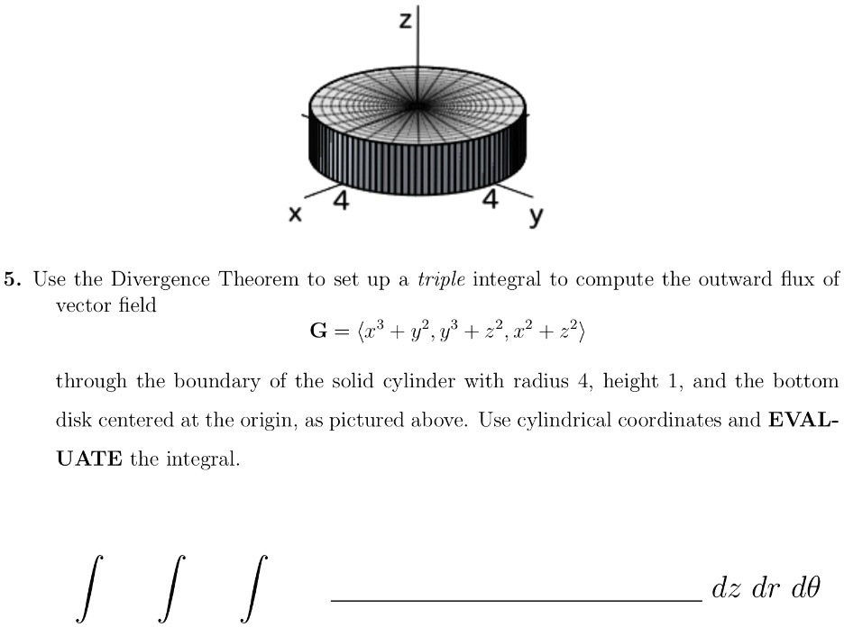 4 4 use the divergence theorem to set up triple integral to compute the ...