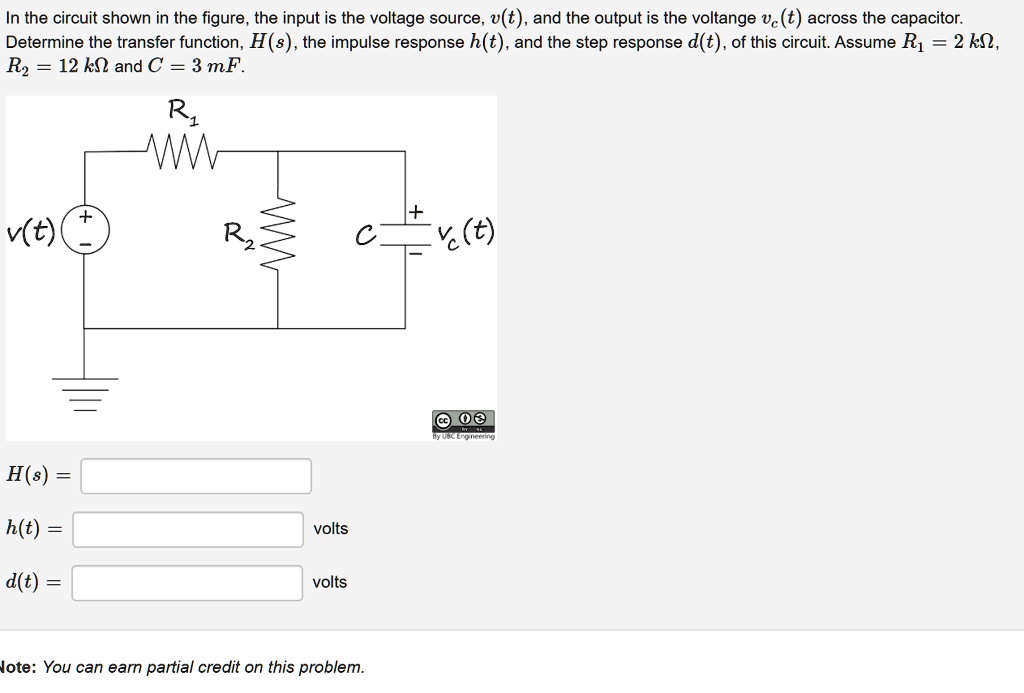 SOLVED: In the circuit shown in the figure, the input is the voltage source, v(t), and the ...