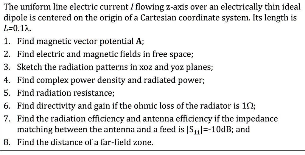 the uniform line electric current i flowing z axis over an electrically ...