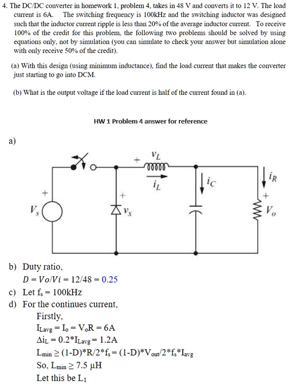the dcidc converter in homework problem takes in 48 and converts it 0 2 ...
