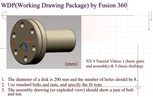 Solved Please Help How Can I Do This Using Fusion 360 Program Wdp Working Drawing Package
