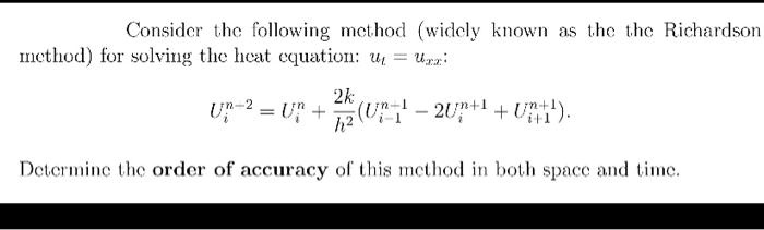 considcr ghc following mcthod widely known as thc thc richardson method ...