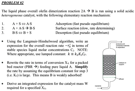 SOLVED: PROBLEM #2 The liquid phase overall olefin dimerization ...