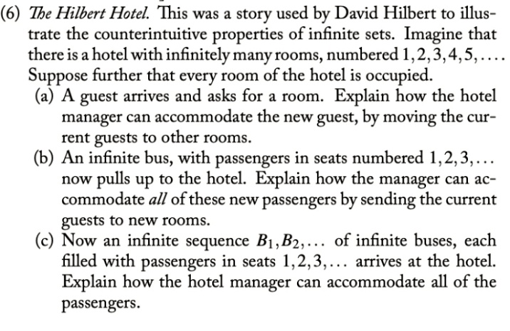 6 the hilbert hotel this was a story used by david hilbert to illus ...