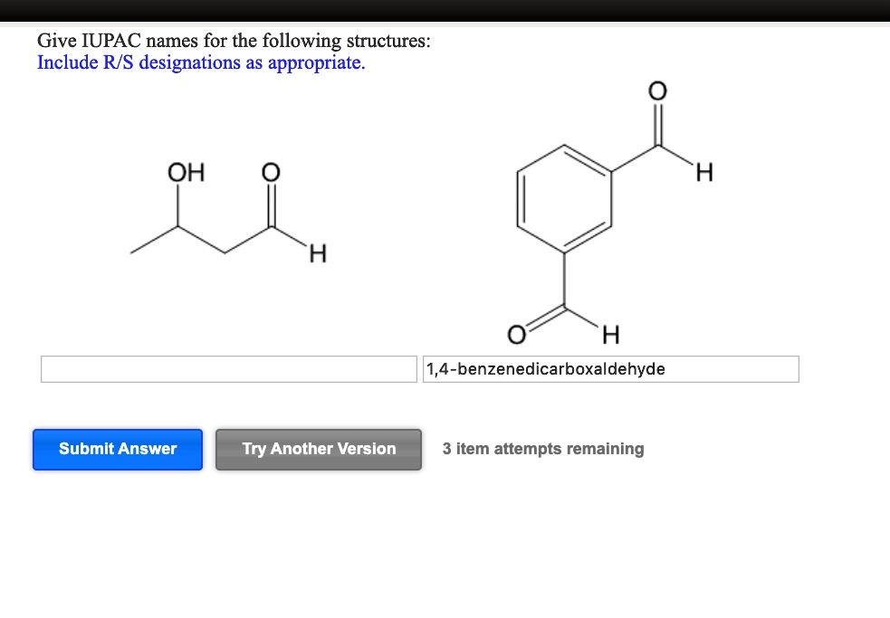 SOLVED: Give IUPAC names for the following structures: Include RIS designations as appropriate ...
