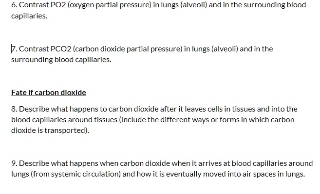 SOLVED: Contrast PO2 (oxygen partial pressure) in the lungs (alveoli ...