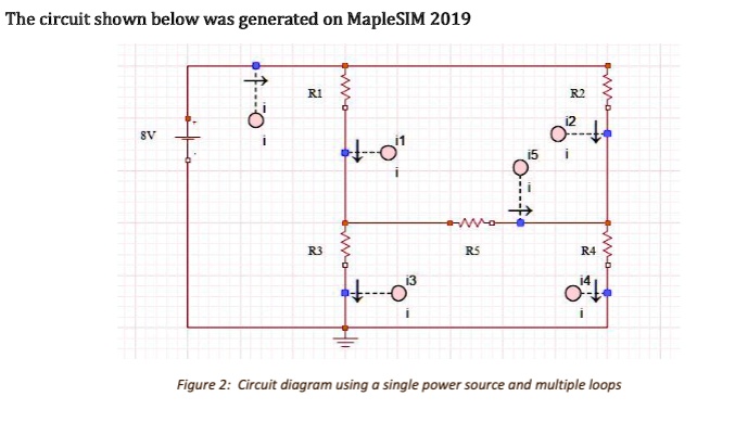 SOLVED: The circuit shown below was generated on MapleSIM 2019 Figure 2 ...