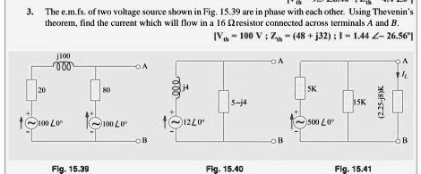 SOLVED: 3. The e.m.fs.of two voltage source shown in Fig.15.39 are in ...