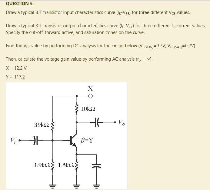 Solved Question 5 Draw A Typical Bjt Transistor Input Characteristics