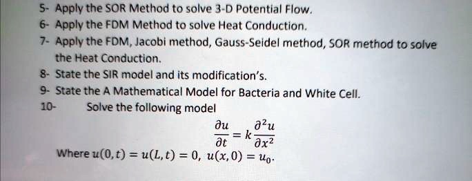SOLVED: Apply the SOR Method to solve 3D Potential Flow. Apply the FDM ...