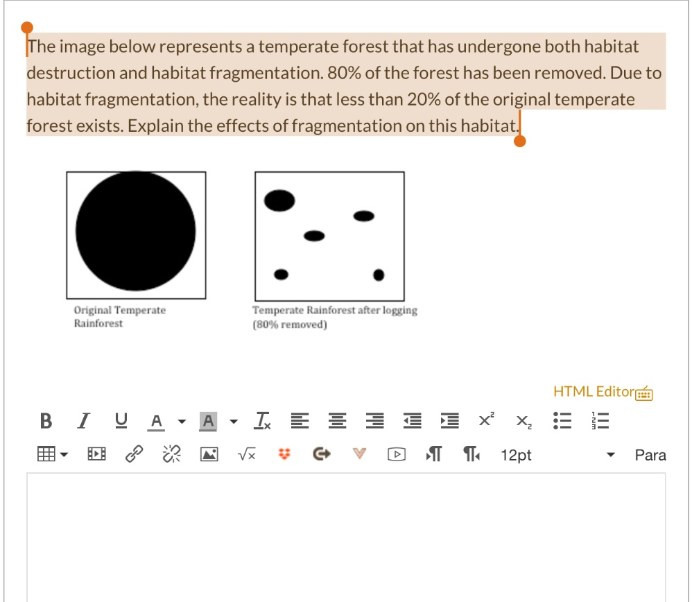 SOLVED: [The image below represents a temperate forest that has ...