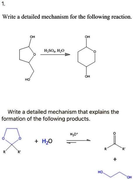 SOLVED: Write a detailed mechanism for the following reaction: H2SO4 + H2O Write a detailed ...