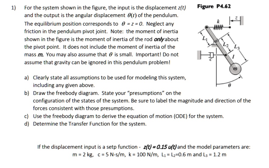 SOLVED: For the system shown in the figure, the input is the ...