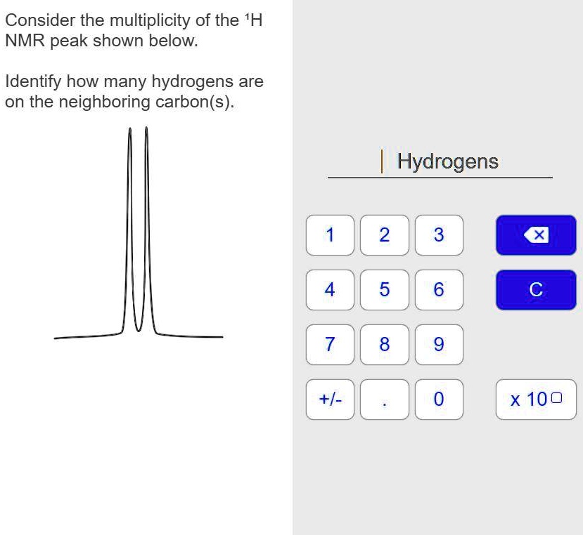 Consider the multiplicity of the 'H NMR peak shown below. Identify how ...
