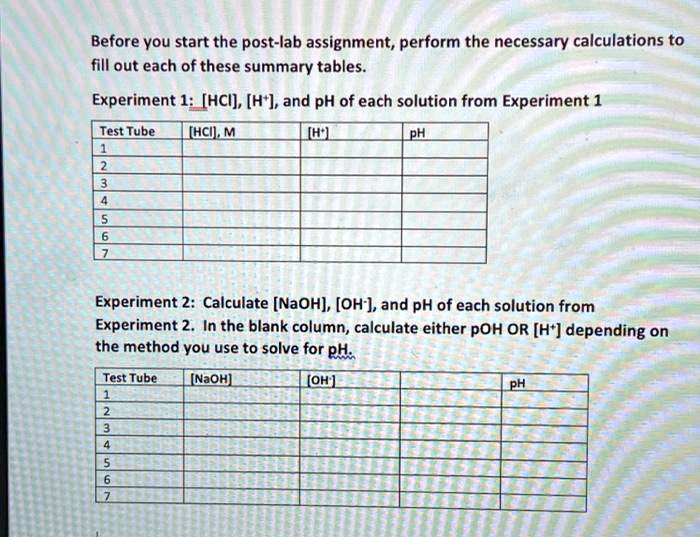 SOLVED: Before you start the post-lab assignment, perform the necessary ...