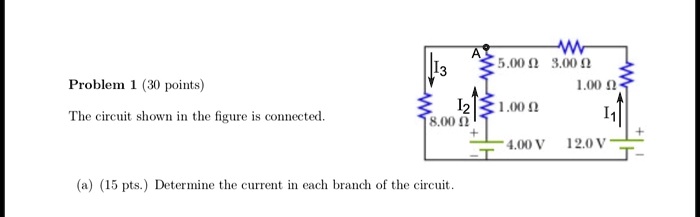 Text: 25 activities critical path W U008009 1.00 Problem 1 (30 points) The circuit shown in the ...