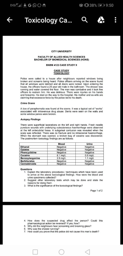 SOLVED: Digital Forensics Case Study: Toxicology Investigation at a ...
