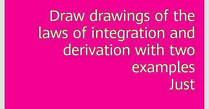 SOLVED: Draw drawings of the laws of integration and derivation with ...