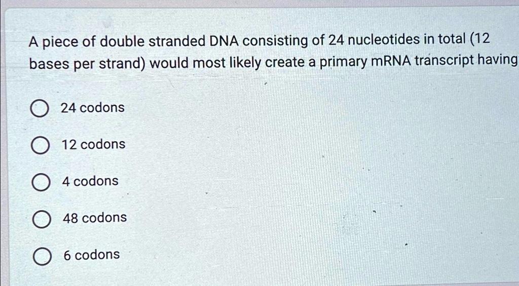 A piece of double stranded DNA consisting of 24 nucleotides in total ...