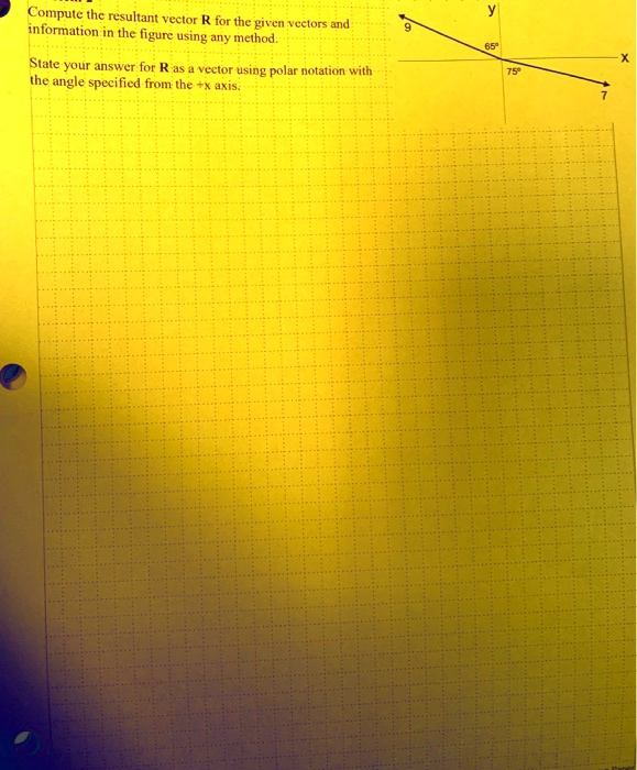 SOLVED: Compute the resultant vector R for the given vectors and information in the figure using ...