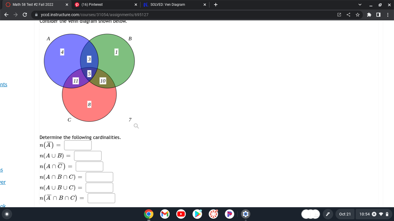 SOLVED: Ven Diagram SOLVED: Ven Diagram