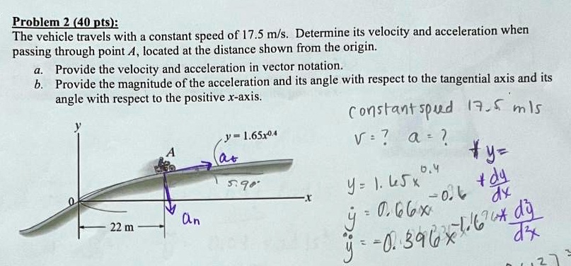 [GET ANSWER] problem 2 40 pts the vehicle travels with a constant speed ...