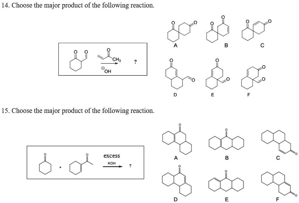 SOLVED: 14. Choose the major product of the following reaction CH3 OH ...