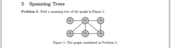 SOLVED: Discrete Math, Trees 2 Spanning Trees Problem 5. Find a ... SOLVED: Discrete Math, Trees 2 Spanning Trees Problem 5. Find a ...