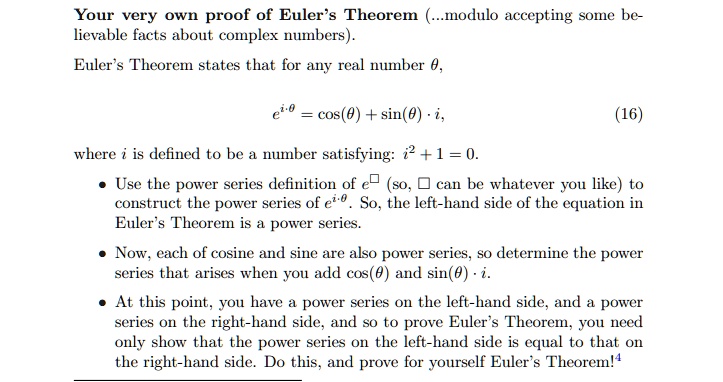 SOLVED:Your very OWI proof of Euler's Theorem (_modulo accepting some ...