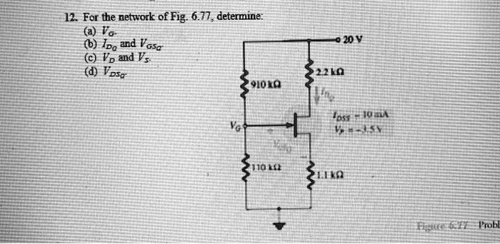SOLVED: 12. For the network of Fig. 6.77, determine: a) Va b) Vb c) Ipg ...