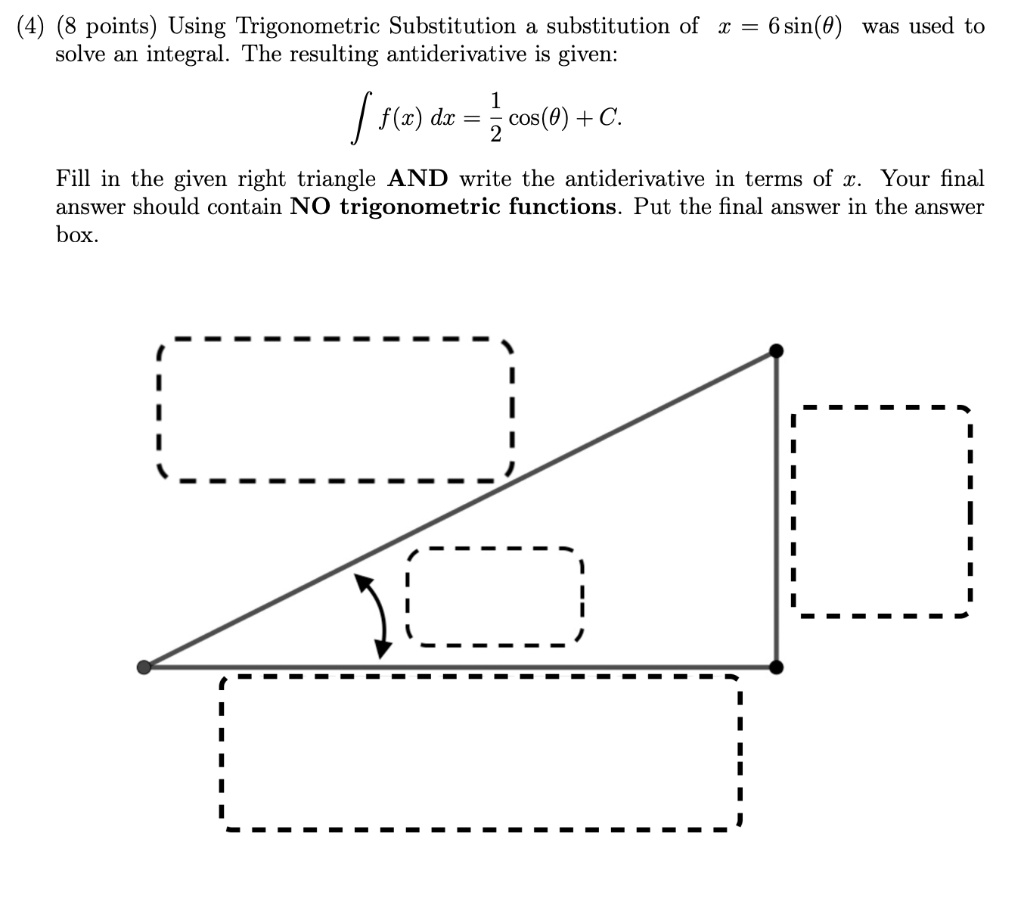 VIDEO solution: Using Trigonometric Substitution, a substitution of x ...