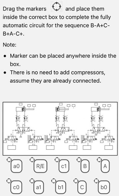 SOLVED: Drag the markers and place them inside the correct box to ...