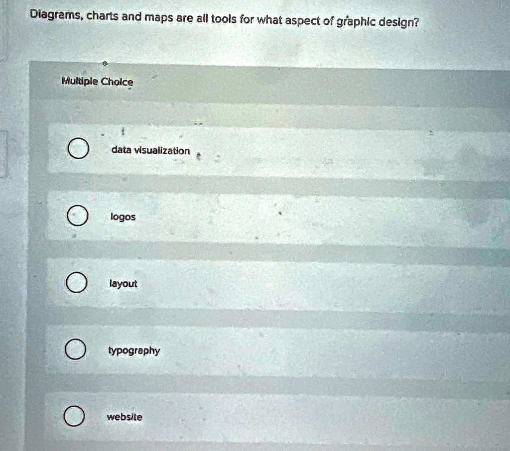 diagrams charts and maps are all tools for what aspect of graphic design multiple choice data ...