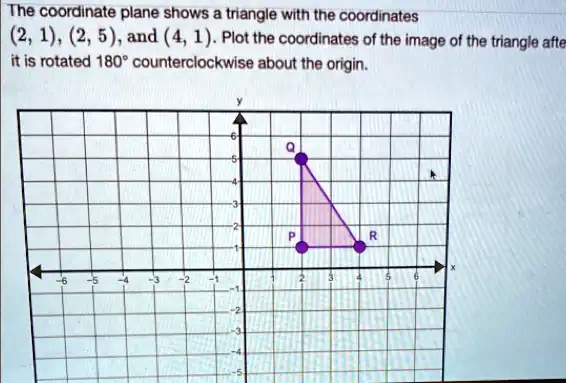 The coordinate plane shows a triangle with the coordinates (2, 1), (2 ...