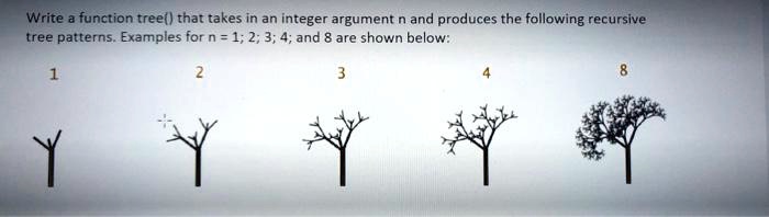 Write A Function Tree That Takes In An Integer Argument N And 8296