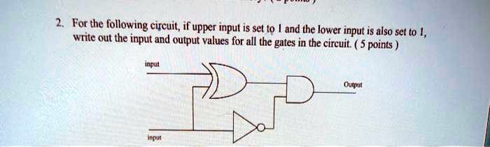 SOLVED: For the following circuit; if upper inpul is sel to and the ...