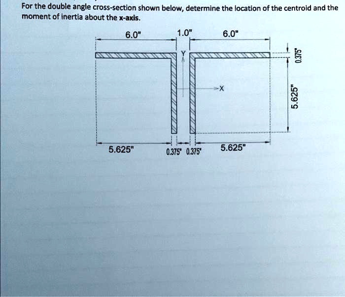 SOLVED: pls show all work For the double angle cross-section shown ...