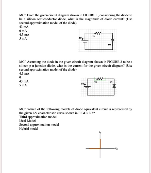 mc from the given circuit diagram shown in figure considering the diode to silicon semiconductor ...